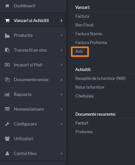 Avizul – prezentare generala - SmartBill Gestiune Ajutor Avizul – prezentare generala - SmartBill Gestiune Ajutor